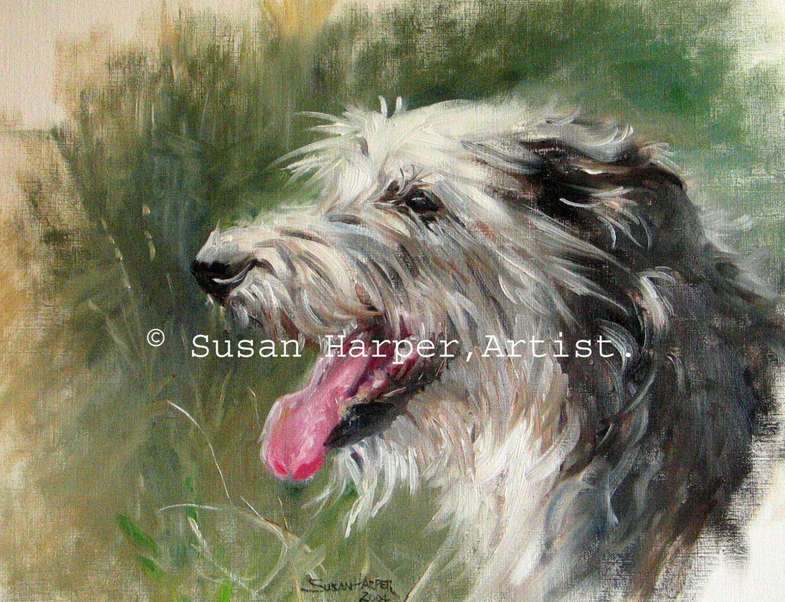 Susan Harper Artist - Faithful Reproductions - Painting of a Deerhound 8